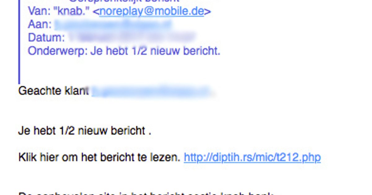 Let op voor berichten 'Knab' | Opgelicht?!