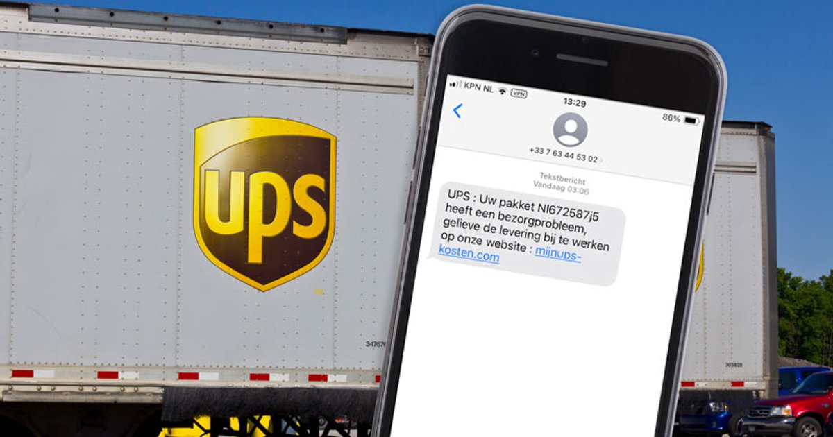Nep sms namens UPS over bezorgprobleem van +33-nummer | Opgelicht?!