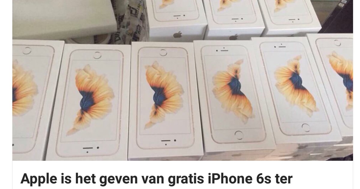 Facebook scam: gratis iPhone ter nagedachtenis Steve Jobs | Opgelicht?!