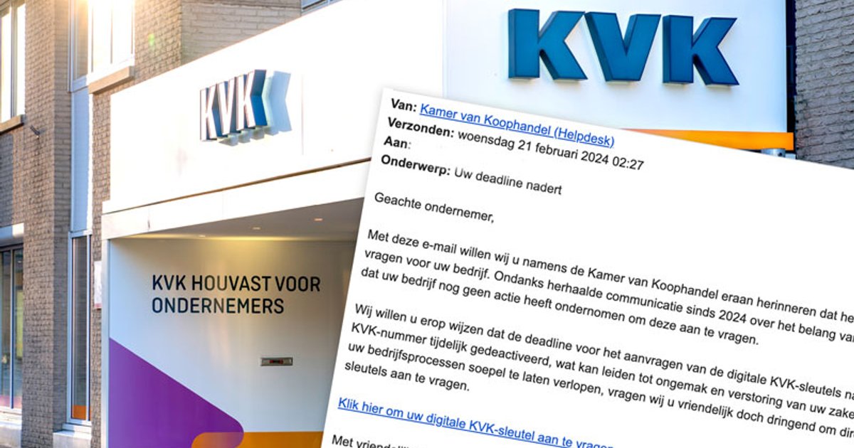 Nepmail namens KVK over aanvragen digitale sleutel | Opgelicht?!