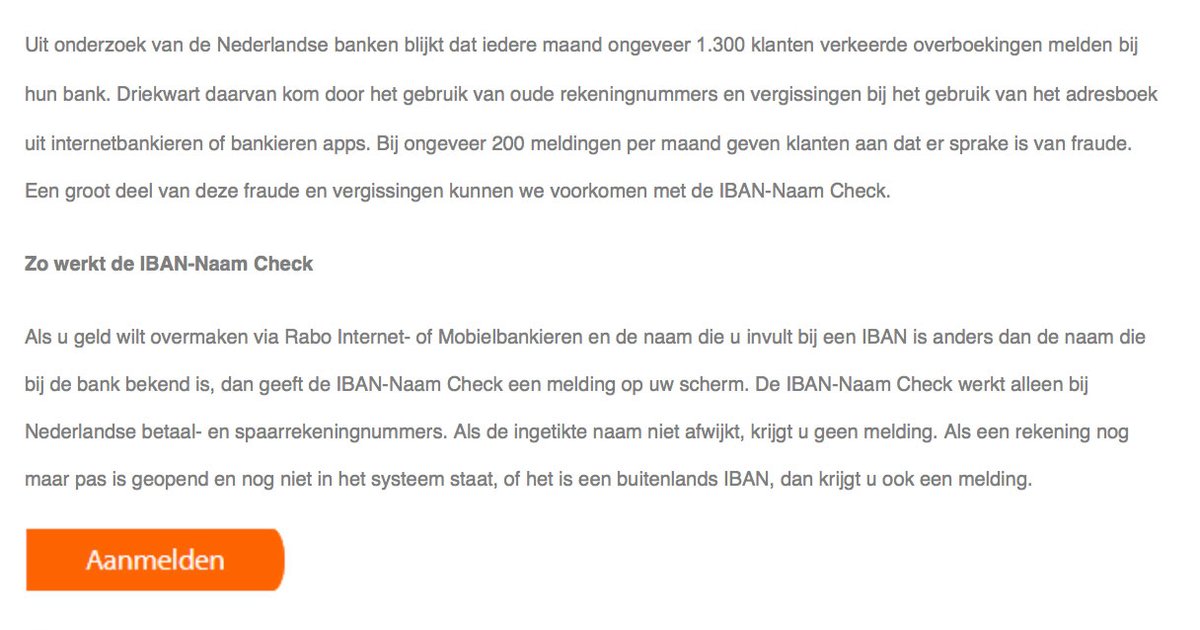 Phishingmail 'Rabobank' over IBAN-Naam Check | Opgelicht?!