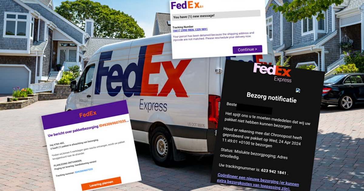 Wees alert op FedEx-mails over niet bestaande pakketbezorgingen ...