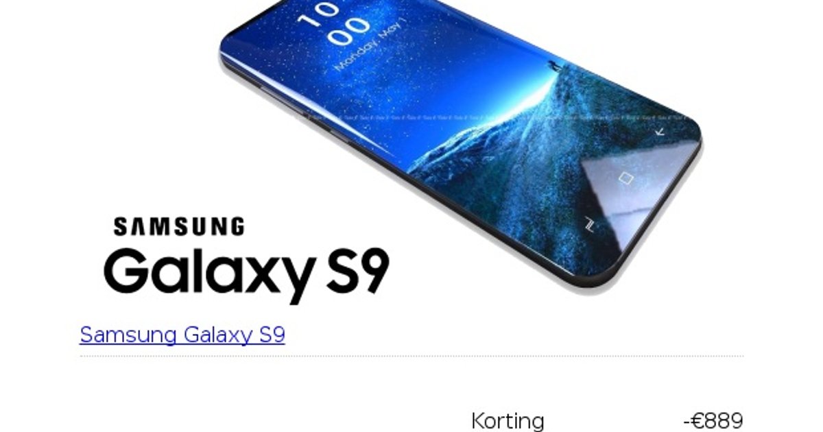 Trap niet in mail over gewonnen Samsung smartphone en ontbrekend adres ...